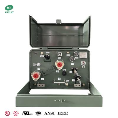 Китай Однофазные трансформаторы 50 кВА, устанавливаемые на опорах, для распределения электроэнергии, с петлевой подачей, с добавлением полярности, 240 В - 480 В, внесены в список UL продается