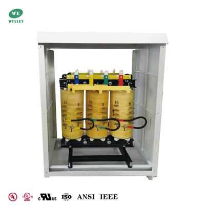 Trasformatore a secco VPI (Vacuum Pressure Impregnated) da 112,5 kVA, con certificazione UL/cUL, da 240V a 480V, conforme a DOE 2016