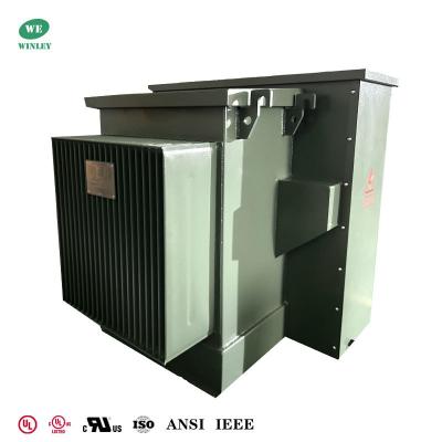 China Cooper Three Phase Pad Mounted Transformer with DYN1 Vector Group and ONAN Cooling for sale