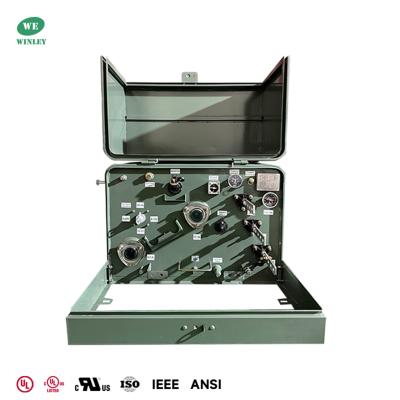 China 10kVA Single Phase Pad Mounted Transformer 25000GrdY/14400V To 120/240V ANSI/IEEE CSA DOE2016 Standard Oil Type Transformer for sale