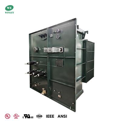 China 3750kVA Three Phase Pad Mounted Distribution Transformer 12870V To 480Y/277V ANSI IEEE Standards for sale