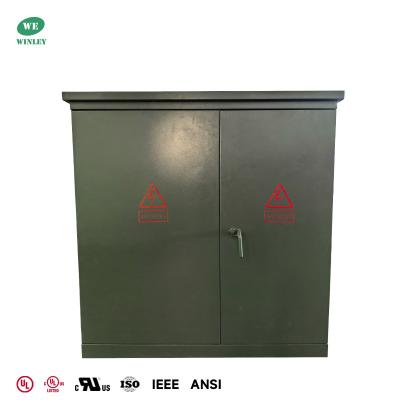 China 500kVA 12kV to 208Y/120 V Three Phase Pad Mounted Transformer with 304 Stainless Steel Enclosure UL Listed for sale