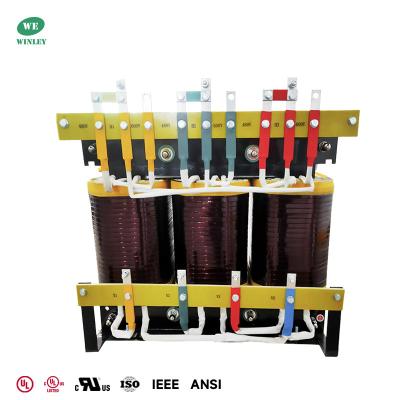China 105kVA Three Phase Dry Type Isolation Transformer 480V/600V to 380V Dyn11 Open Type IP00 UL Listed for sale