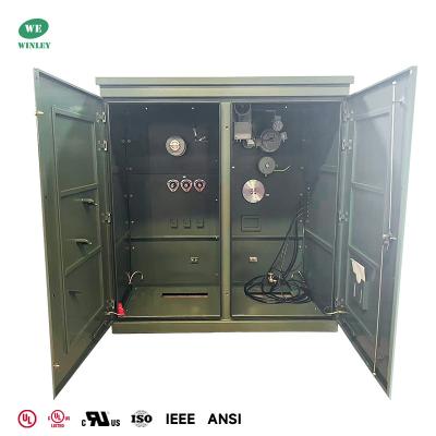 China 1MVA 34.5kV Pad-Mounted Zig-Zag Grounding Transformer NEMA 4X 316 Stainless Steel Enclosure CSA Standards for sale