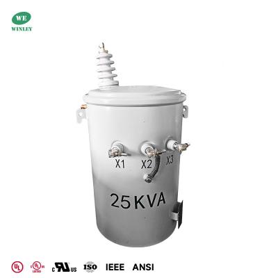 China 25kVA 4160Y/2400V Pole-Mounted Transformer for Oil Field Distribution for sale
