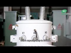75Kva enkelfasige paal gemonteerde transformatoren buiten olie ondergedompeld 34,5Kv