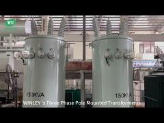ULリスト150Kva三相電柱取付変圧器油入34.5KV～208Y配電用変圧器
