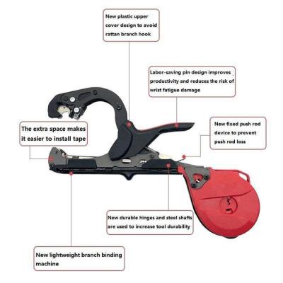 China DC6V Garden Electric Tying Machine Plant Anti Slip Tape Tool Hand Tying Machine for sale