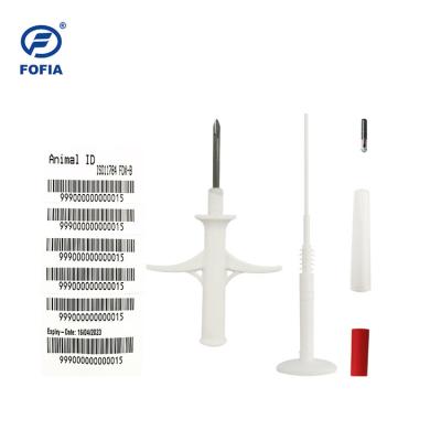 China microchip do gado de 2.12mm com número original FDX-B Chip In White Syringe do dígito da identificação 15 à venda