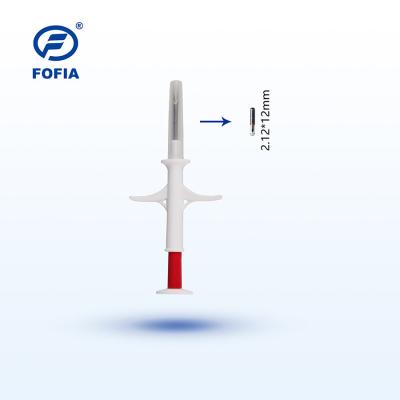 China Etiqueta animal del microchip del microprocesador FDX-B de la identificación del ganado con la bolsa esterilizada en venta