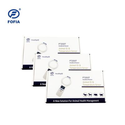 China Escáner animal FDX-B del microchip de la temperatura de la identificación del animal doméstico SI batería del lector 3AA en venta