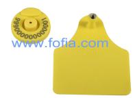 China Rfid Animal Microchip Electonic Ear Tag Identification With Em4305 Button for sale