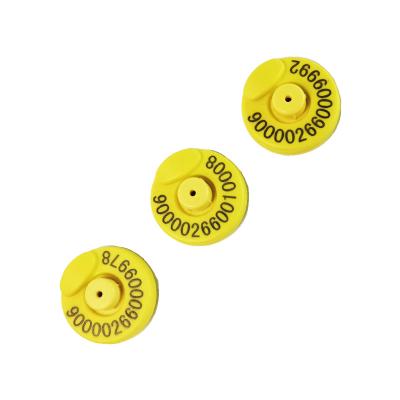 China 6.5g Yellow Cattle Ear Tags for Customizable Livestock Identification for sale
