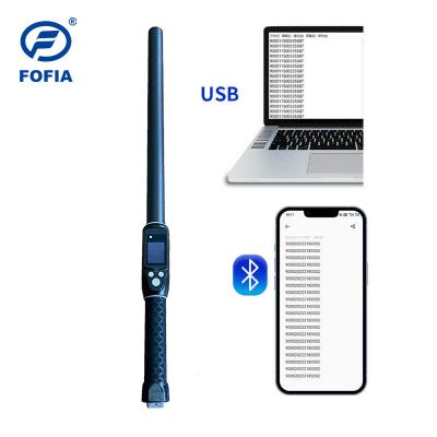 China Long Diastance Professional Livestock RFID Tag Stick Reader PT290 With OLED Display Data Storage For ID Chip Reading  UHF/LF for sale