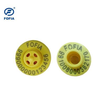 China ISO11784/5 Unshared ICAR Code FULL ICAR ET908 Circular RFID Ear Tag for Animal ID with BLE Reader Support for sale