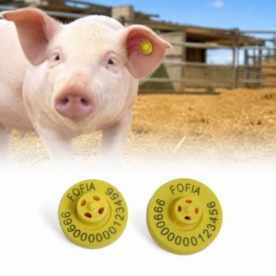 China 4-7.4 Grams Electronic Ear Tags Round Design With International Certification ICAR For Effective Animal Identification for sale