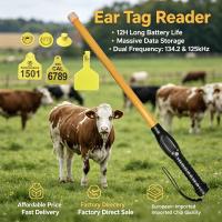 China Handheld RFID Stick Reader with OLED Display 3 Button Interface and Bluetooth 5 for Accurate Livestock Microchip Scanning for sale