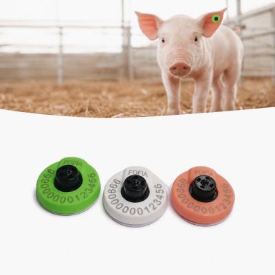 China Read range up to 25 cm with handheld reader Electronic Ear Tags featuring TPU material white color customizable for sale