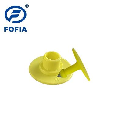 China Animal Ear Tags Plastic Pig Ear Tagger Identification Marker Customizable Logo Number Cattle Ear Tag With RFID Chip for sale