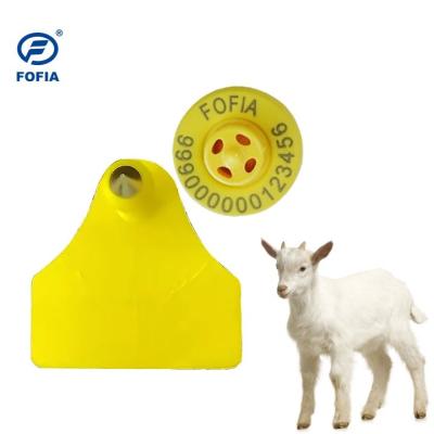 China Female Tag Male Tag Same Size Yellow Connected Sheep Ear Tag for sale