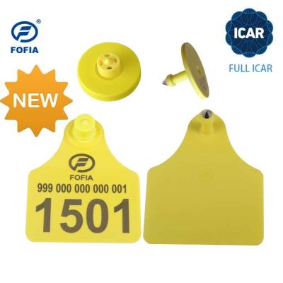 China Laser Printing Farm HDX FDX-B Animal RFID Sheep Ear Tag Number With Qr Code FULL ICAR Certification Earrings for Rabbits Goat for sale