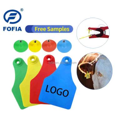 China Pure TPU Material Laser Or Blank Ear Tag Of Cattle White for sale