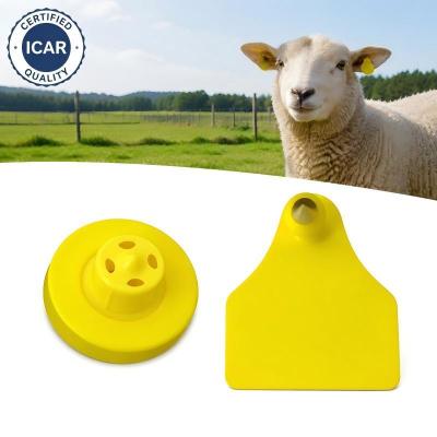 China Yellow Or Customizable Livestock Ear Tags Designed Using TPU Providing Long Lasting And Visible Animal Identification Tags for sale