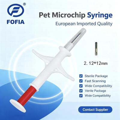 China Fofia 2026 New Hot Selling RFID 134.2kHz PP Material Animal ID Microchip Waterproof Farm Use Pet Injection 1.5 Year RFID Ear Tag for sale