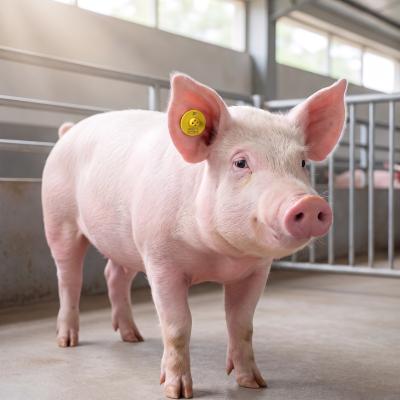 China FULL ICAR Certified 134.2KHz FDX-B RFID Sheep Ear Tag for Livestock Tracking ET908 for sale