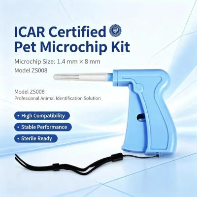 China Fofia 2026 New Hot Selling RFID 134.2kHz Dog Animal ID Chip Split Type Plastic ZS008 Waterproof 3-Year Warranty for Pet for sale