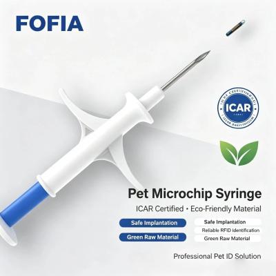 China FOFIA ZS007 RFID 134.2kHz Animal Microchip FDX/EM4305 Chip IP67 Waterproof Livestock Pet Injection Plastic Packaging New 1.5 for sale