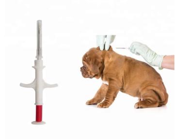 China Microprocesador para los animales, etiqueta de la identidad del microchip del perseguidor del RFID ISO del vidrio del tamaño de 1.4*8m m en venta