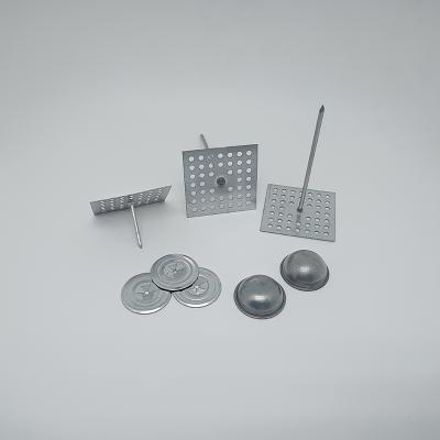 China Perforated Stick Pins For Insulation Aluminum For Foam Board Wall Floor Ceiling Plaster Washer for sale