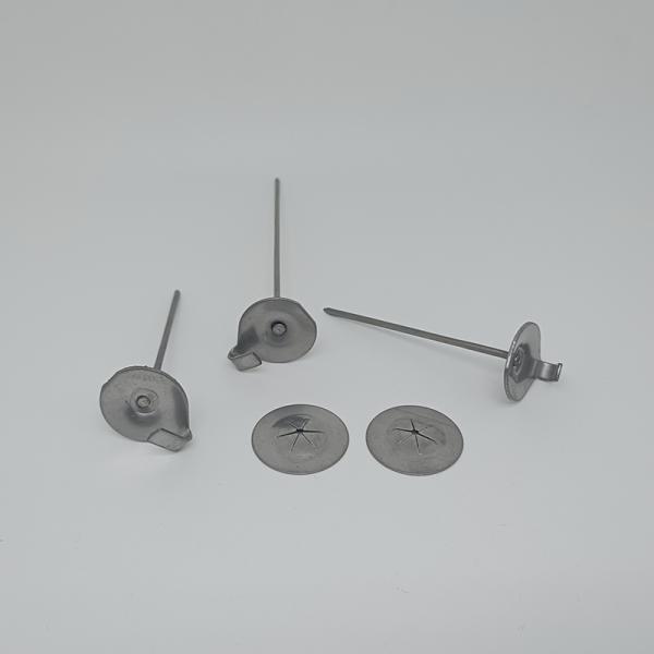 Quality Zinc Plated HVAC Insulation Duct Liner Pins With Smooth Shank Cup Head Type for sale