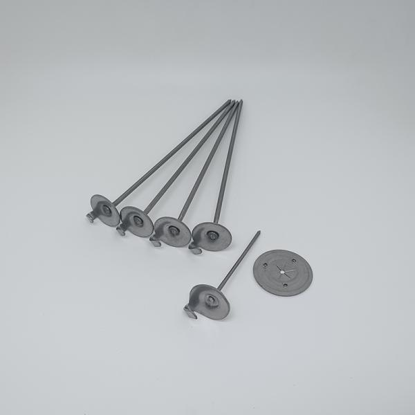 Quality Steel Cap Nail Smooth Shank Type With Checkered Head Style Welding Duct Liner for sale