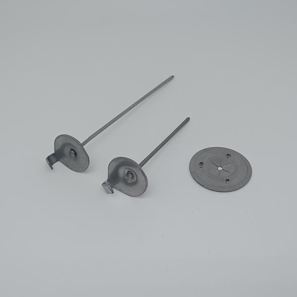 Quality Steel Cap Nail Smooth Shank Type With Checkered Head Style Welding Duct Liner for sale