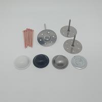 Quality Flat Head Steel Self Insulation Stick Pin Adhesive Rockwool Fixing Pin 25*25mm for sale