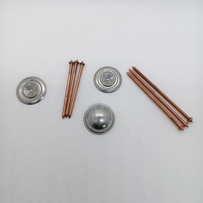China 3mm X 200mm Steel Copper Coated Flanged Head Stud Welding Panel Pins Industrial Grade Smooth Shank for Attaching Insulation for sale