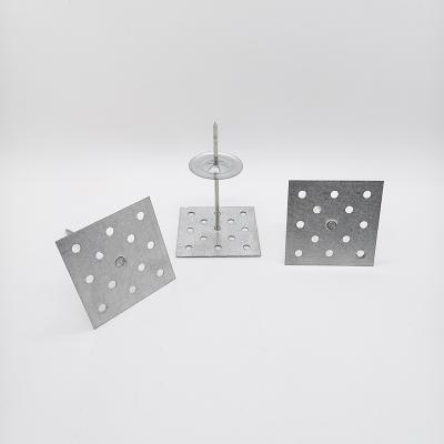China Galvanized Stainless Steel Perforated Base Insulation Hangers with 33mm Pin Length for External Walls for sale