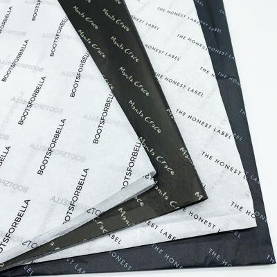 Cina Spostamento sottile riciclato del vino del nero di 17gsm Logo Printed Tissue Paper in vendita