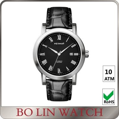 China Swiss Movement Leather Band Bracelet Watches Witn Stainless Steel Crown for sale