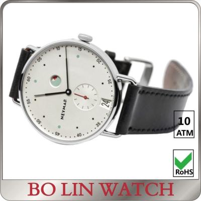 China Black Date Chronograph Stainless Steel Watch / Quartz Wristwatches for sale