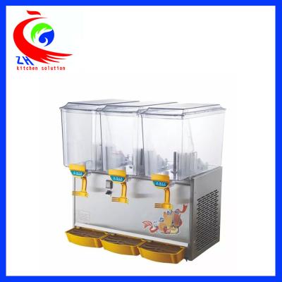 China 3 Tank Hot And Cold Drink Dispenser Machine Plastic Commercial Juice Dispenser for sale