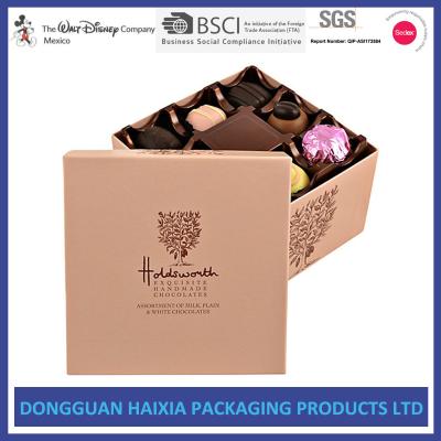 China Stamping Printed Chocolate Cardboard Gift Boxes Eco Friendly Paper Materials for sale