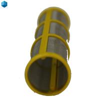 China Custom Injection Moulded Yellow Round Plastic Mesh Components 30000 Shots Mold Life for sale