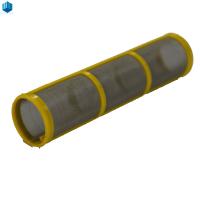 China Custom Injection Moulded Yellow Round Plastic Mesh Components 30000 Shots Mold Life for sale