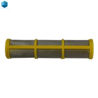 China Custom Injection Moulded Yellow Round Plastic Mesh Components 30000 Shots Mold Life for sale