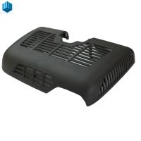 China Black ABS Injection Molding Grid Shell Cover Plastic Parts 100mm Custom for sale