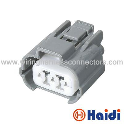 China Gray Female Waterproof Wire Connectors  3Pole Plugs For Automobile 6189-0130 for sale