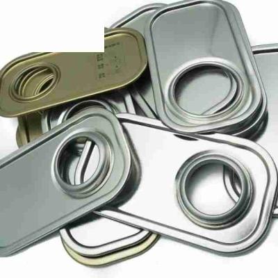 China Tinplate Ring Cover Paint End And Shell For Irregular Shape Cans for sale